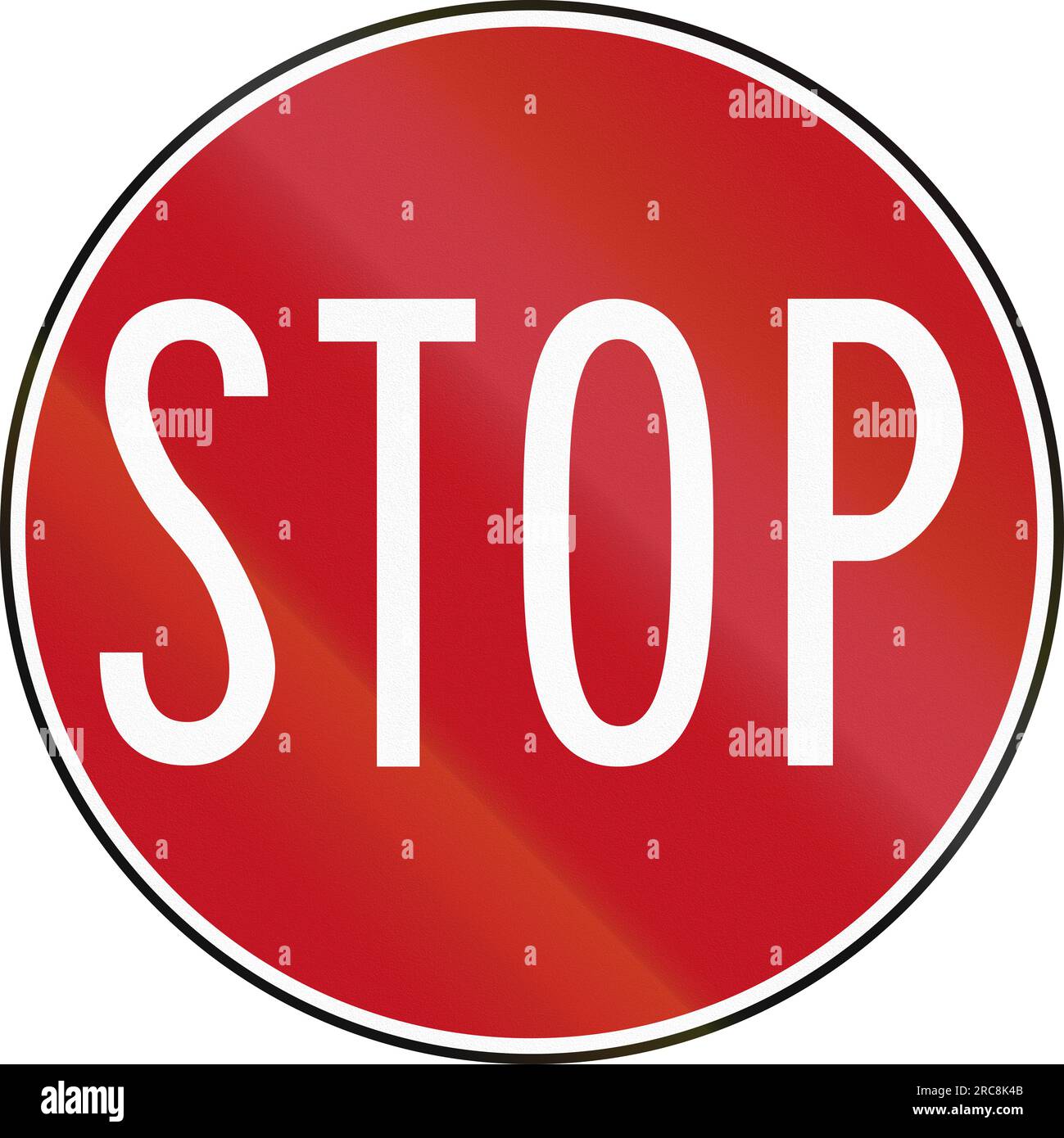 Stop sign in Australia (handheld version for roadworks Stock Photo - Alamy