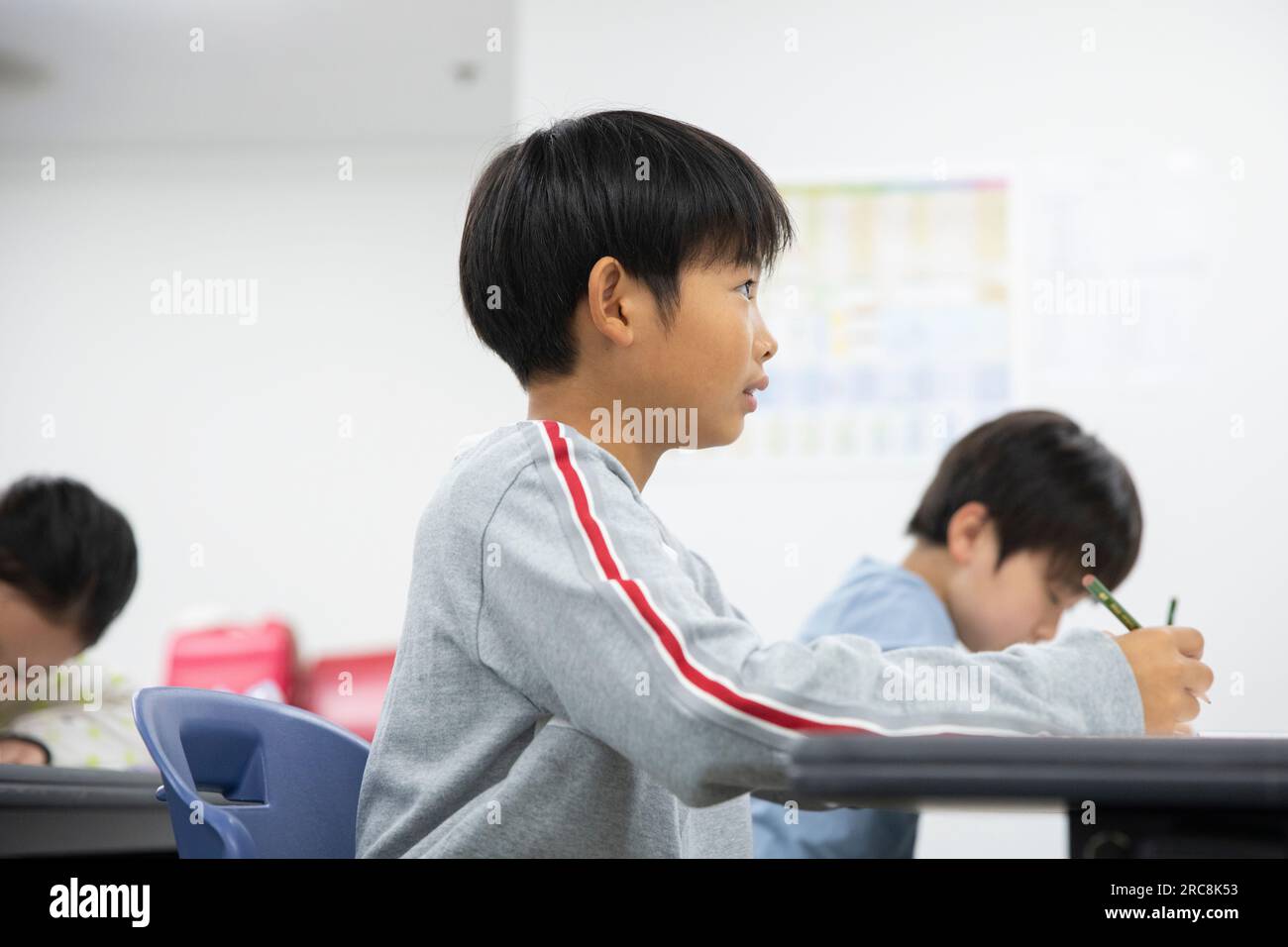 Elementary School Students Studying Stock Photo - Alamy