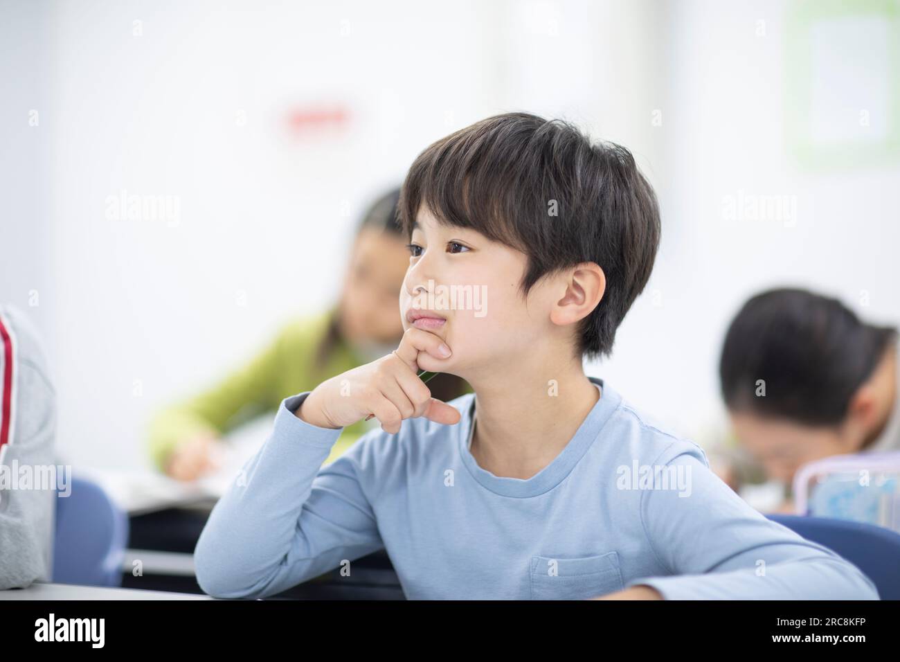 Elementary school student studying Stock Photo - Alamy