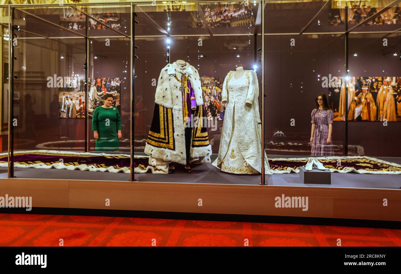 London UK Thursday 13 July 2023 The King and Queen's magnificent Robes ...