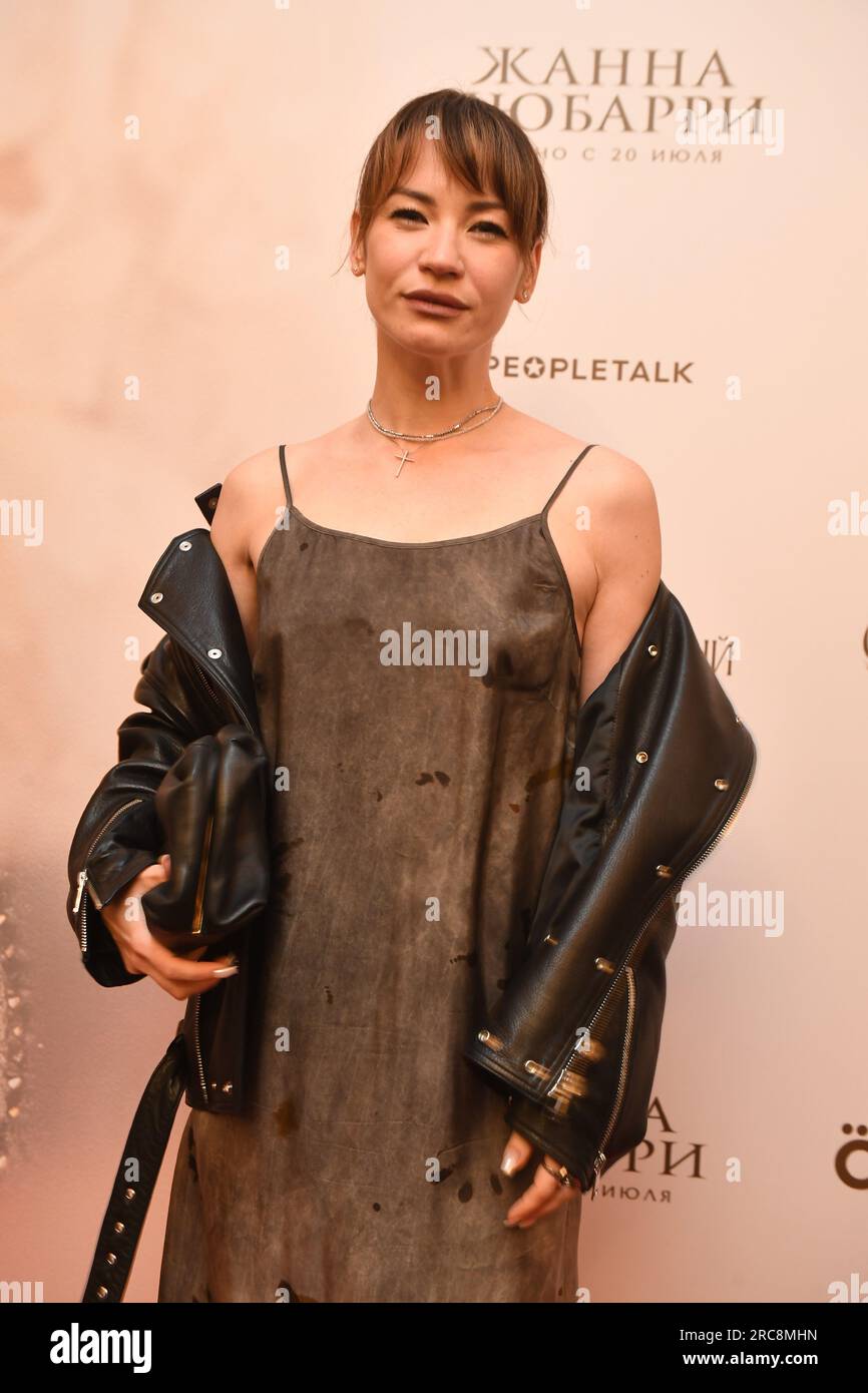 Moscow. Blogger Ida Galich before the premiere of the film `Jeanne ...