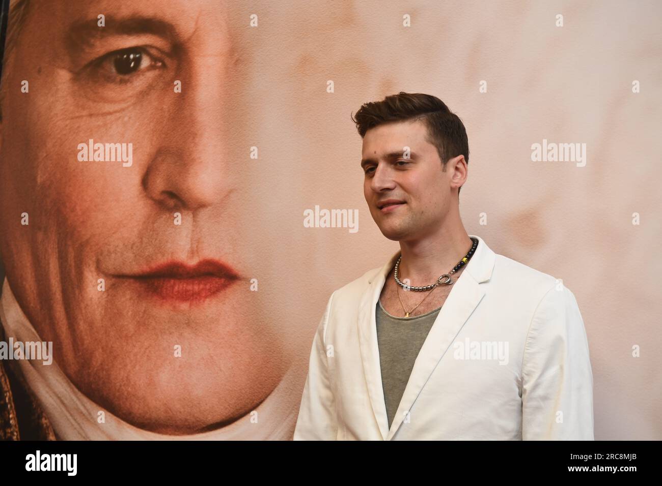 Moscow. Figure skater Alexander Enbert before the premiere of the film ...