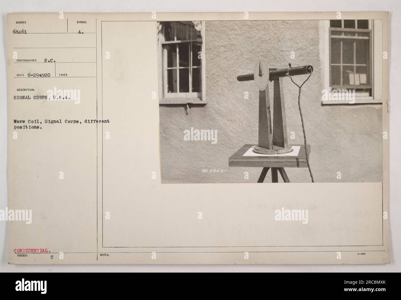 Signal Corps personnel demonstrating the different positions of a wave ...