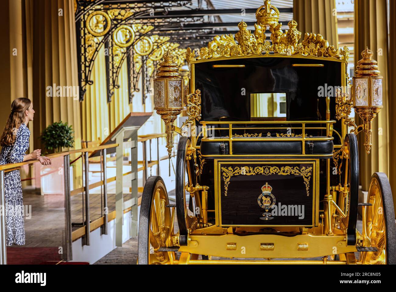 London UK Thursday 13 July 2023 The Diamond Jubilee State Coach, which ...