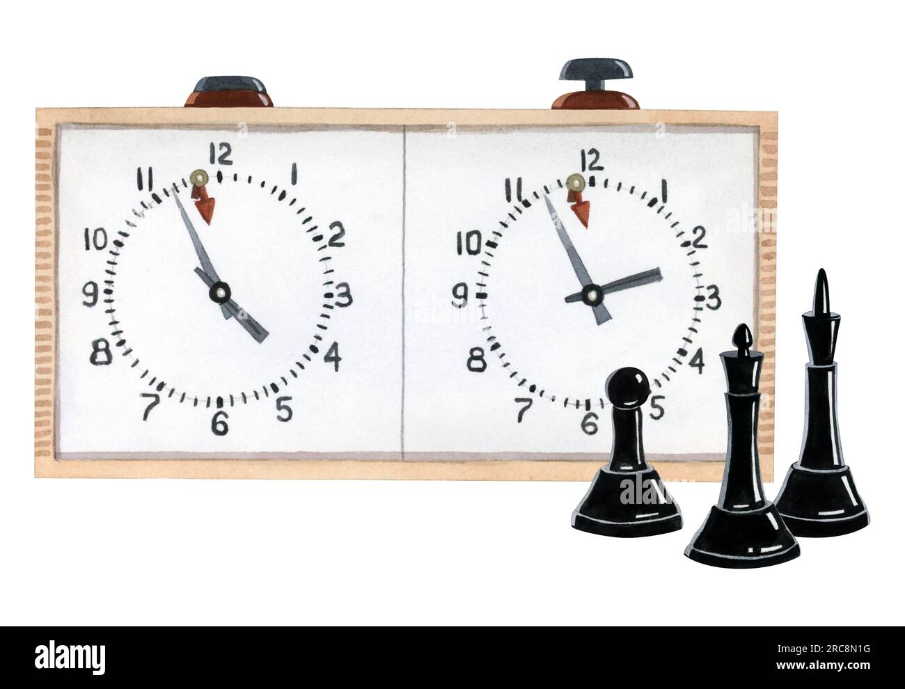 Mechanical clock hand drawn clipart hi-res stock photography and images ...