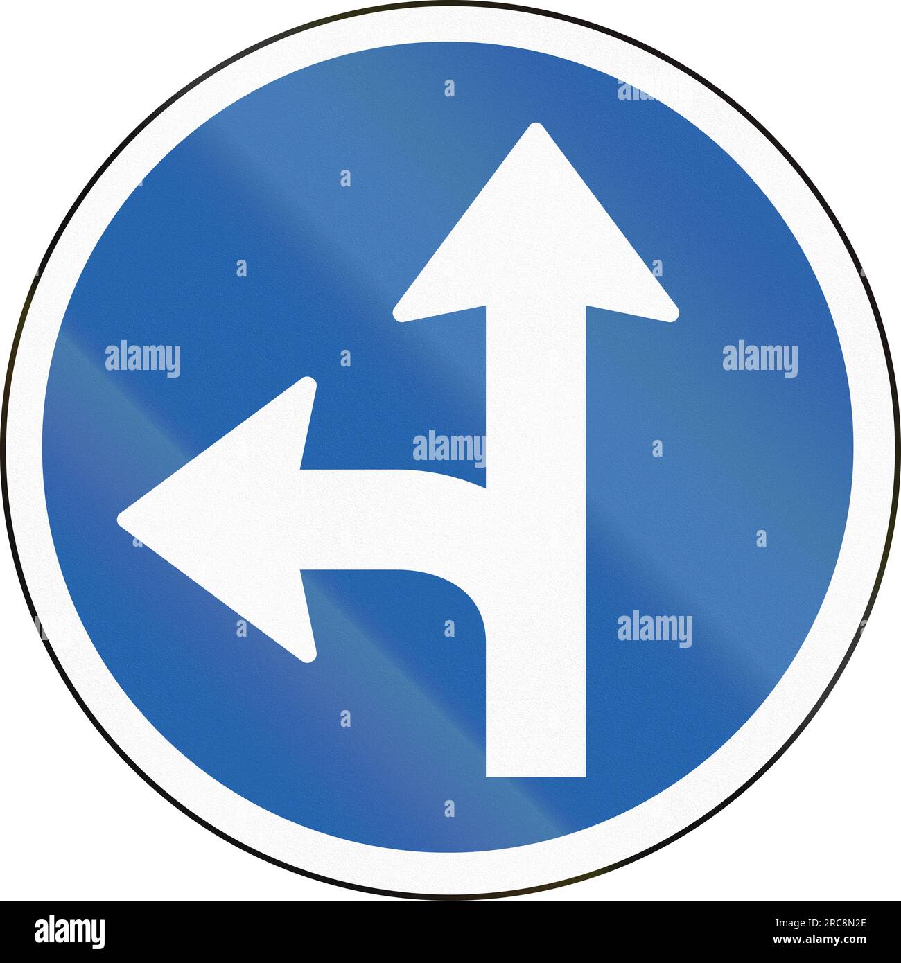 Go straight left traffic sign hi-res stock photography and images - Alamy
