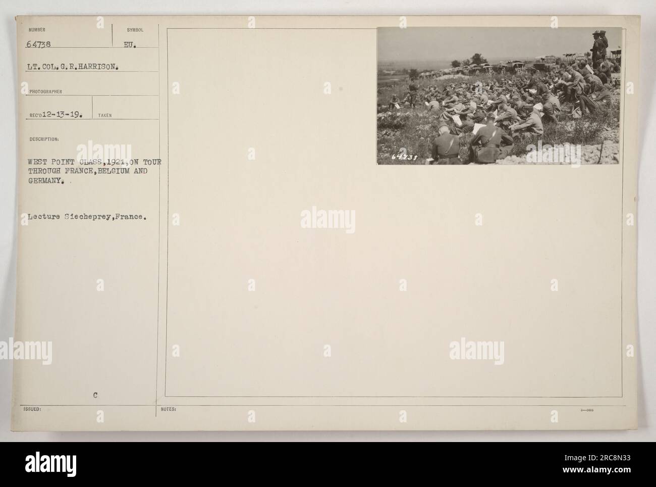 West Point Class of 1921 visiting Siecheprey, France during their tour ...