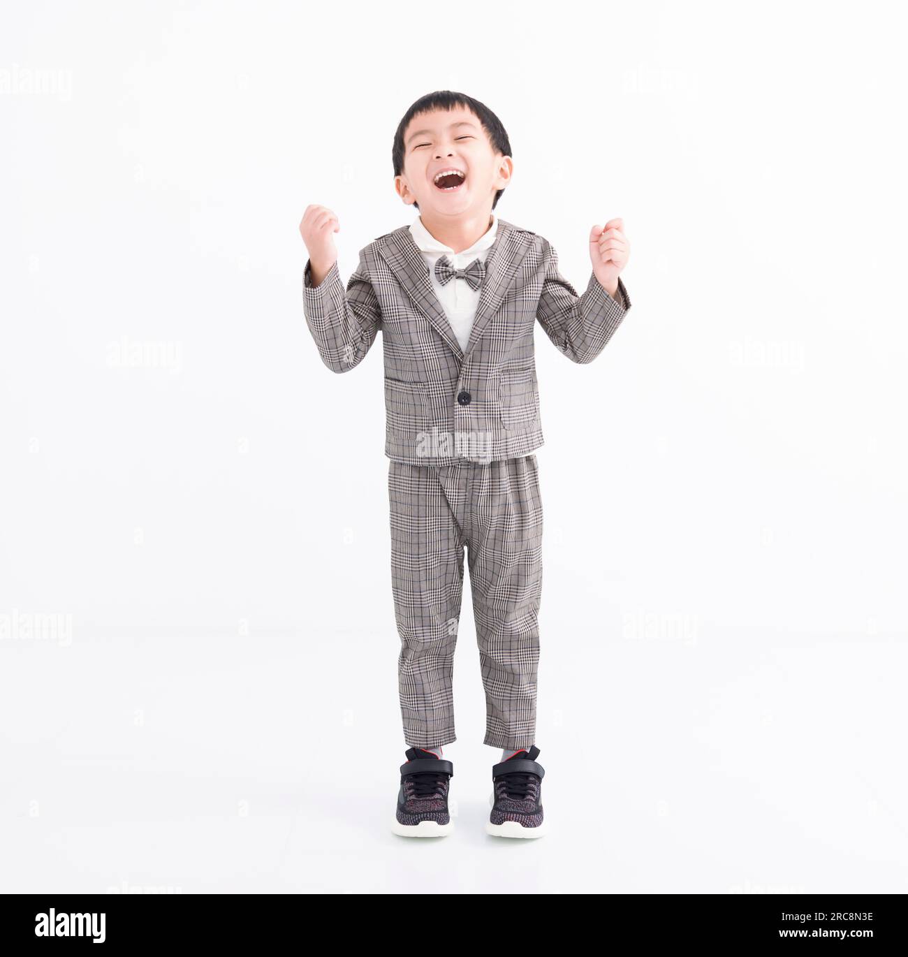 Excited and Happy asian boy laughing Stock Photo - Alamy