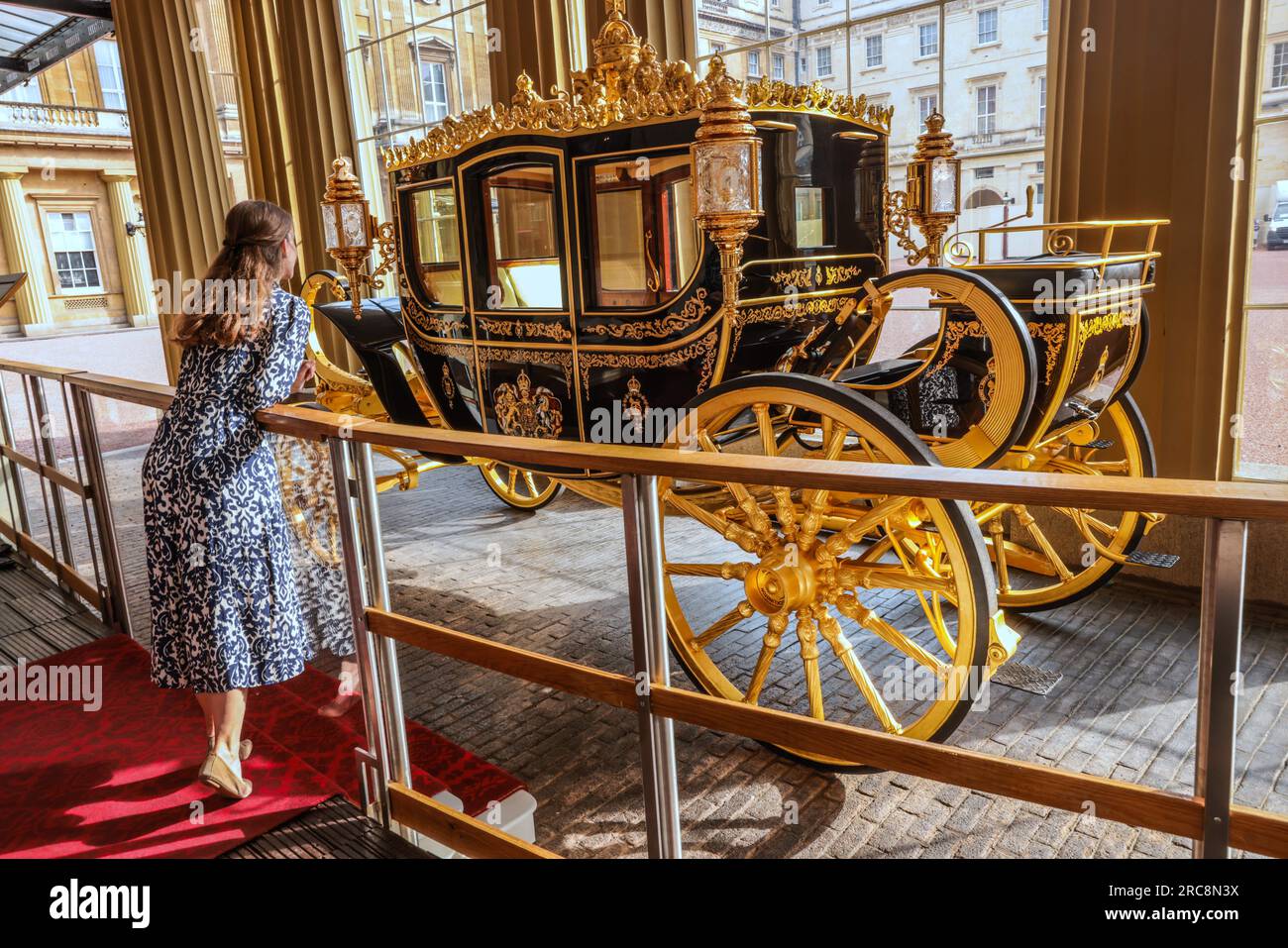 London UK Thursday 13 July 2023 The Diamond Jubilee State Coach, which ...