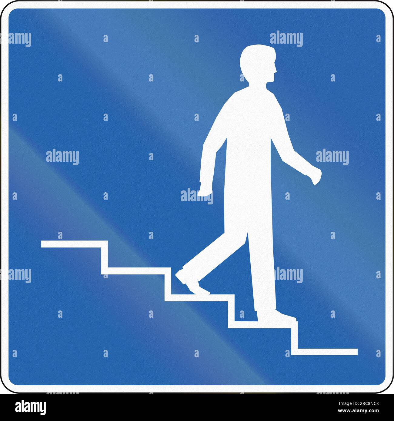 Icelandic road sign - Overpass or underpass with steps Stock Photo - Alamy