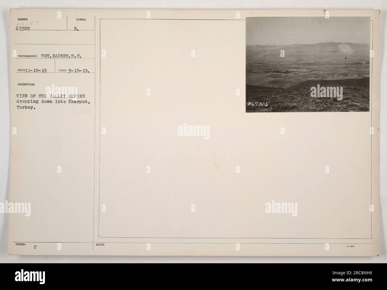 This photograph shows a view of the valley before descending into ...