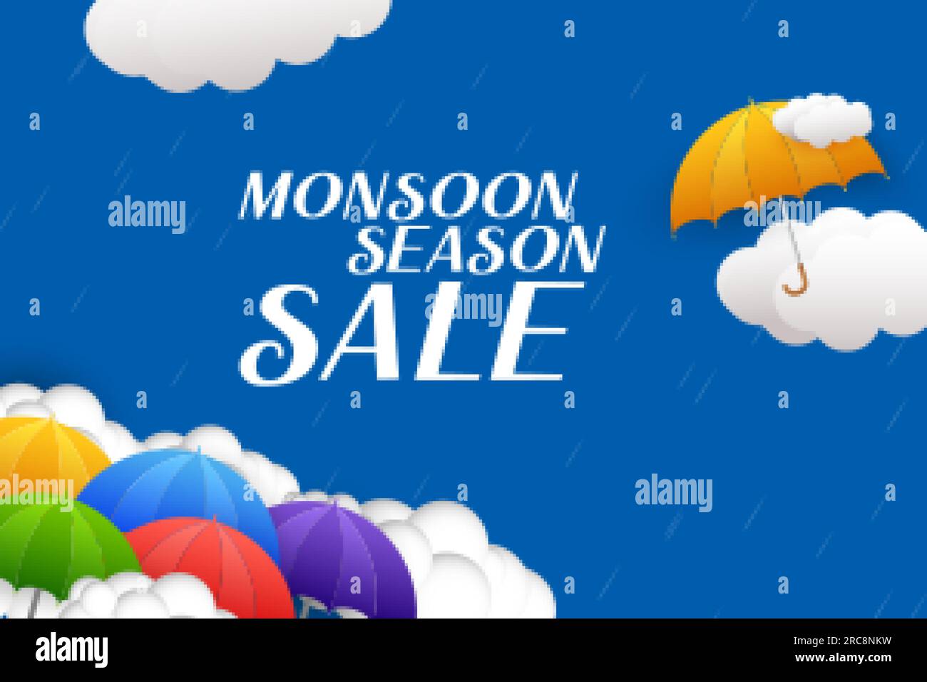 sale and promotion flyer banner background template for Monsoon Sale ...