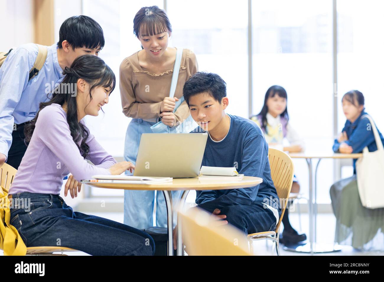 College boy looking laptop hi-res stock photography and images - Alamy