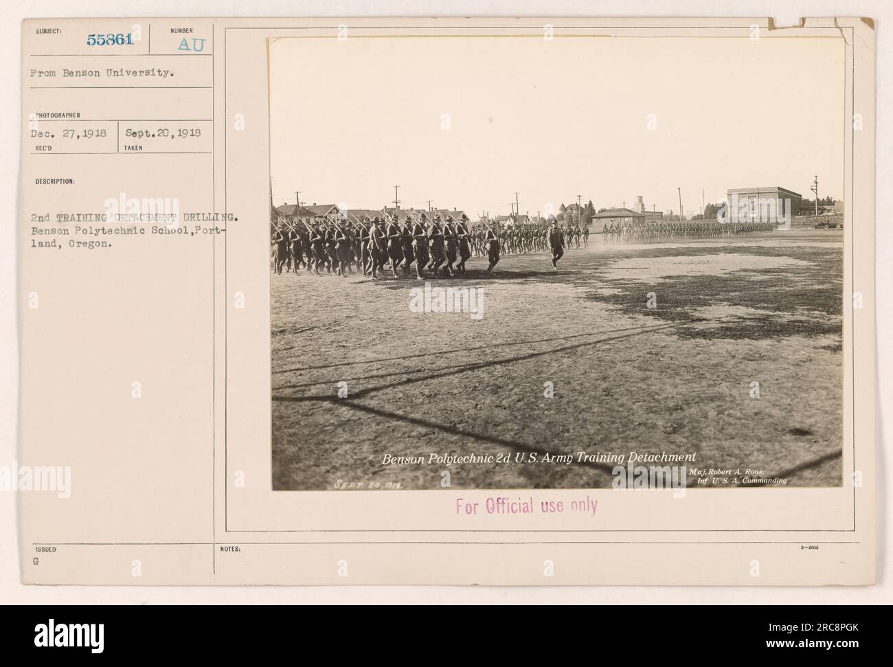2nd U.S. Army detachment during drilling exercises at Benson ...