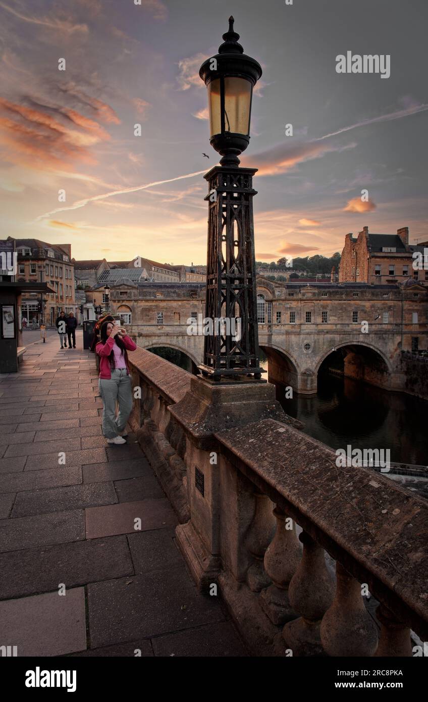 Sunset over Bath Stock Photo - Alamy