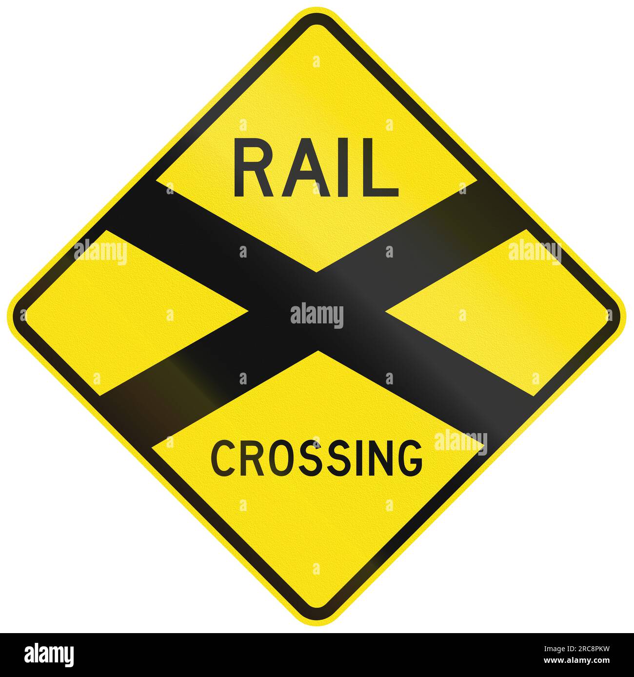 Historic Warning road sign in Australia: Railroad crossing Stock Photo ...