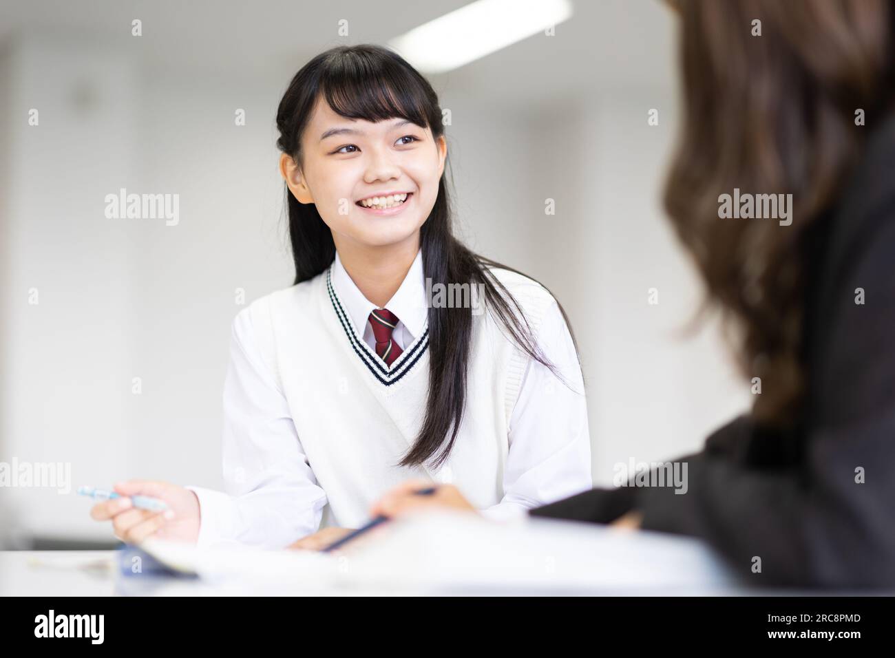 Schoolgirl interview hi-res stock photography and images - Alamy