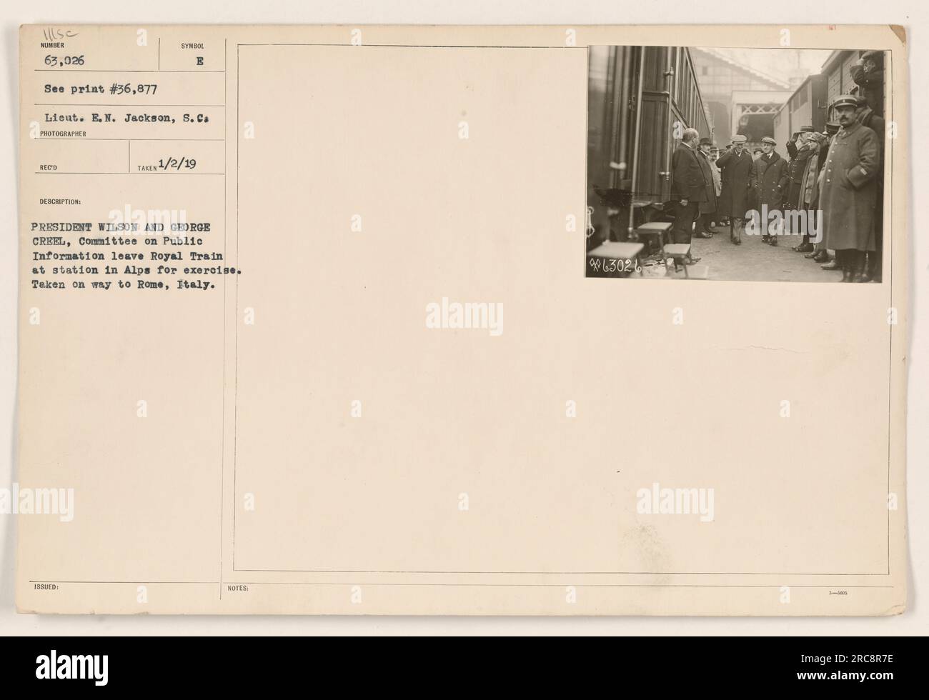 President Wilson and George Creel, Committee on Public Information, are ...