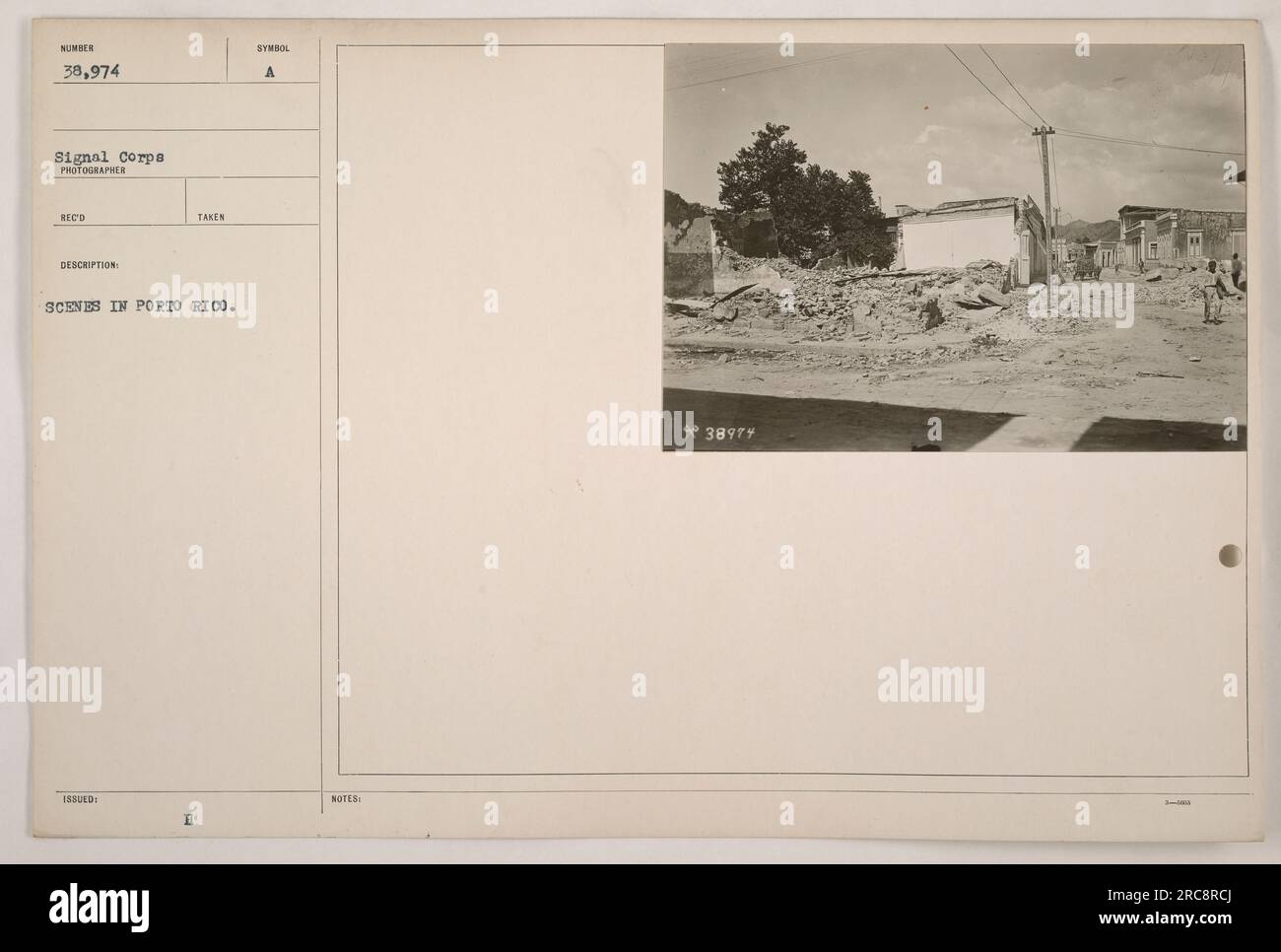 Troops in Port Rico during World War One. The photograph depicts ...