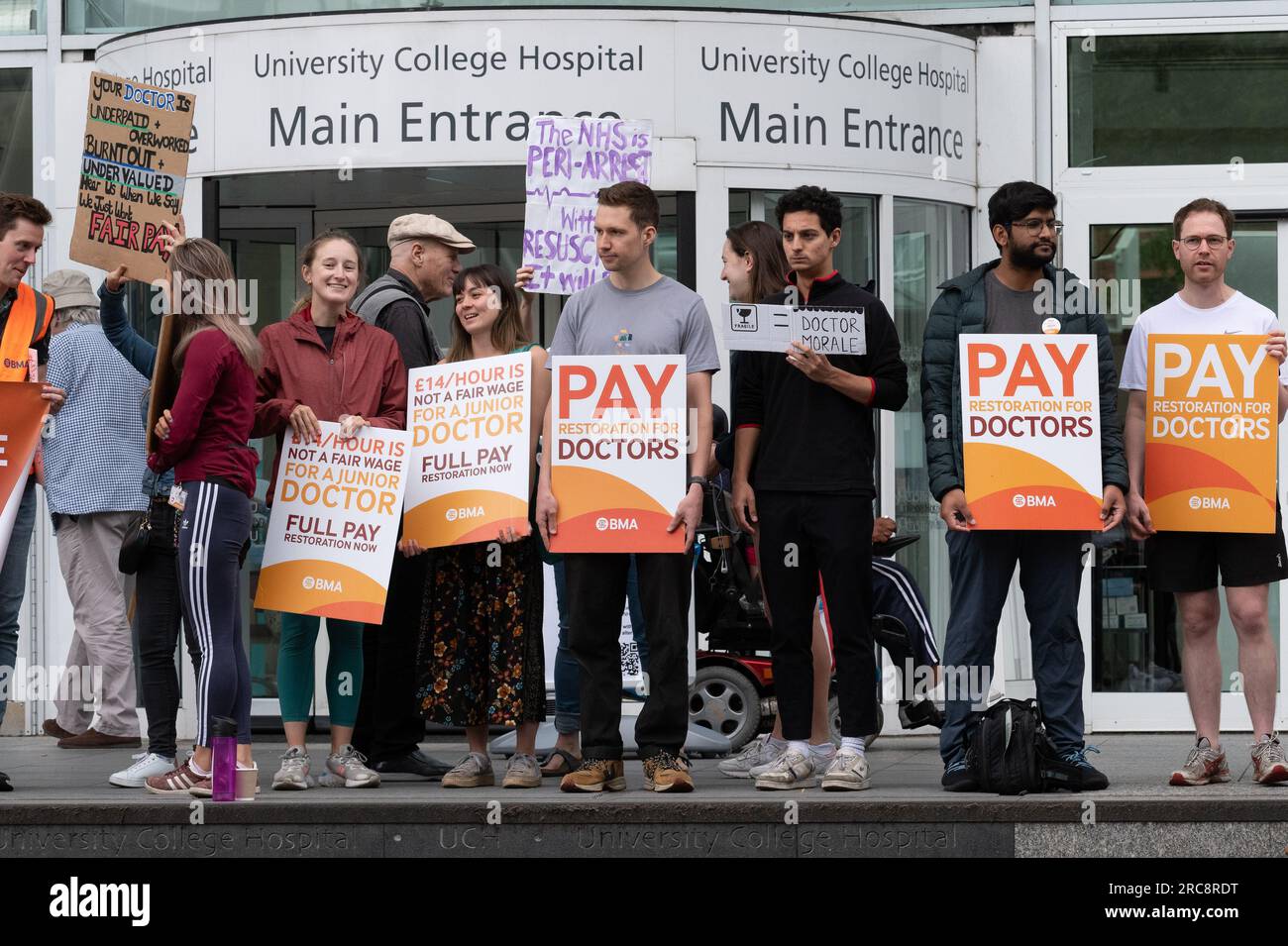 London, UK. 13 July, 2023. Striking National Health Service (NHS ...