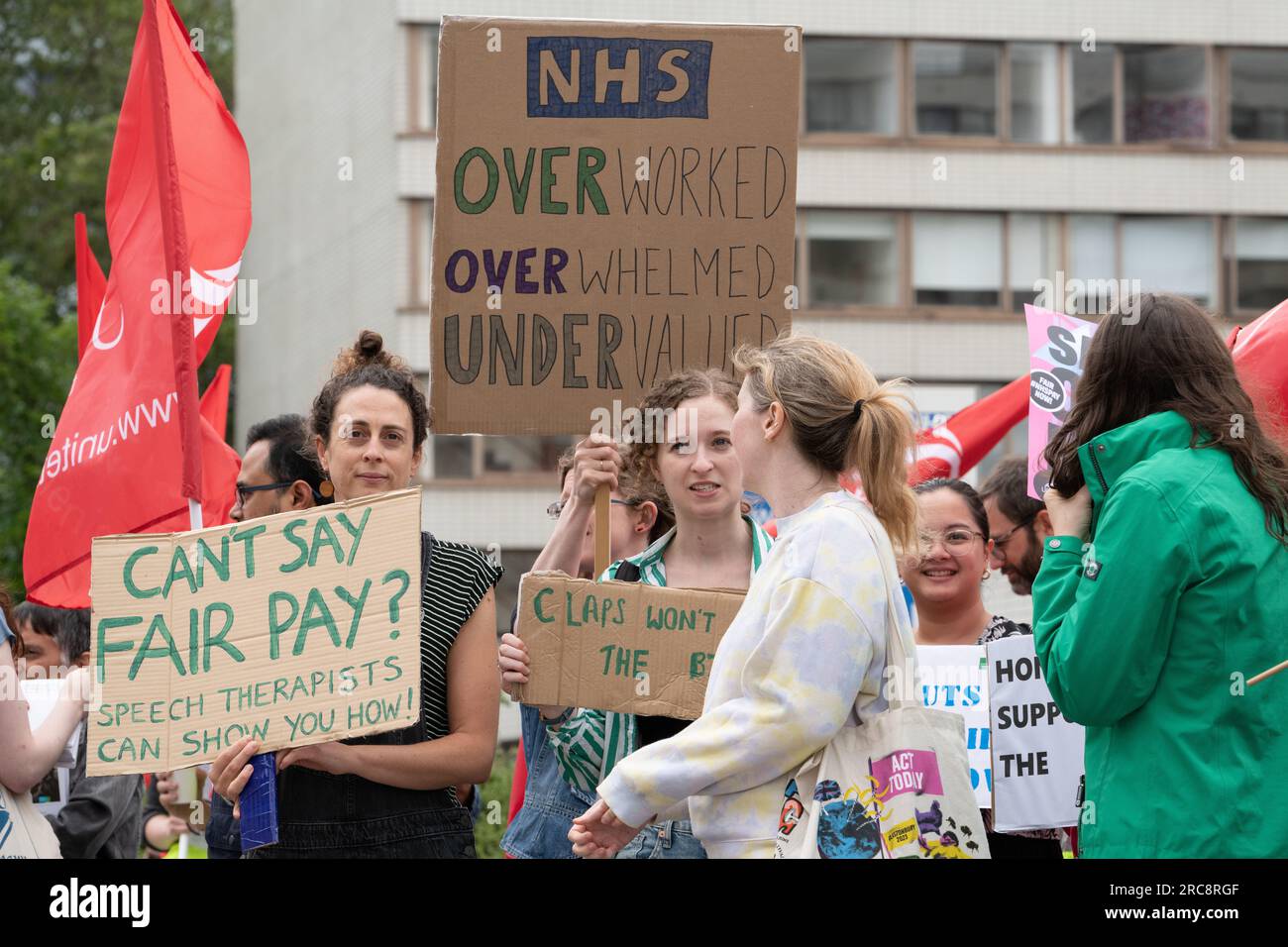 London, UK. 13 July, 2023. Striking National Health Service (NHS ...