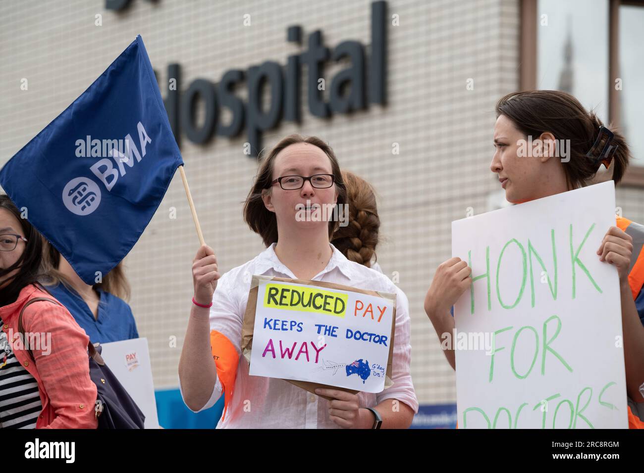 London, UK. 13 July, 2023. Striking National Health Service (NHS ...