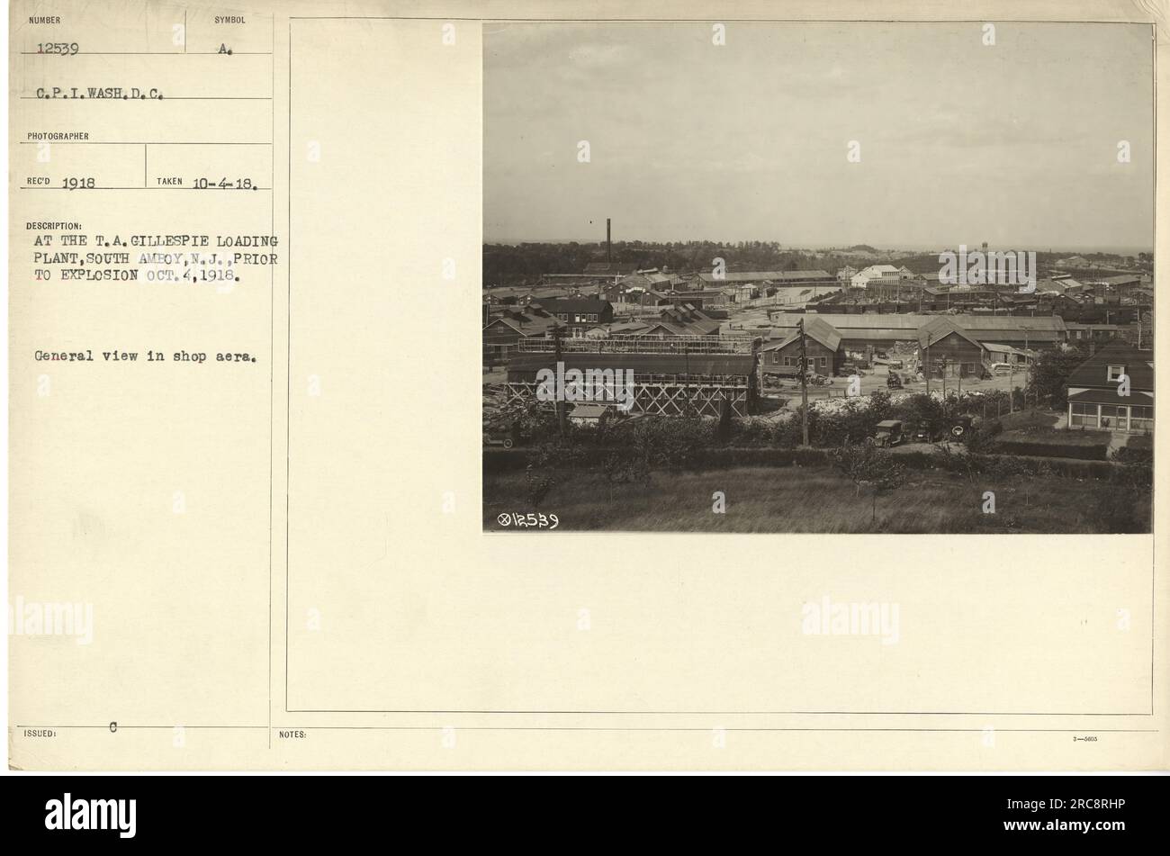 Image of the T.A. Gillespie loading plant in South Amboy, NJ prior to ...