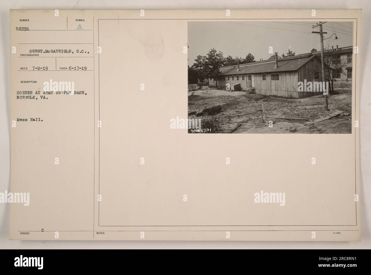 Image depicting a mess hall at the Army Supply Base in Norfolk, VA ...