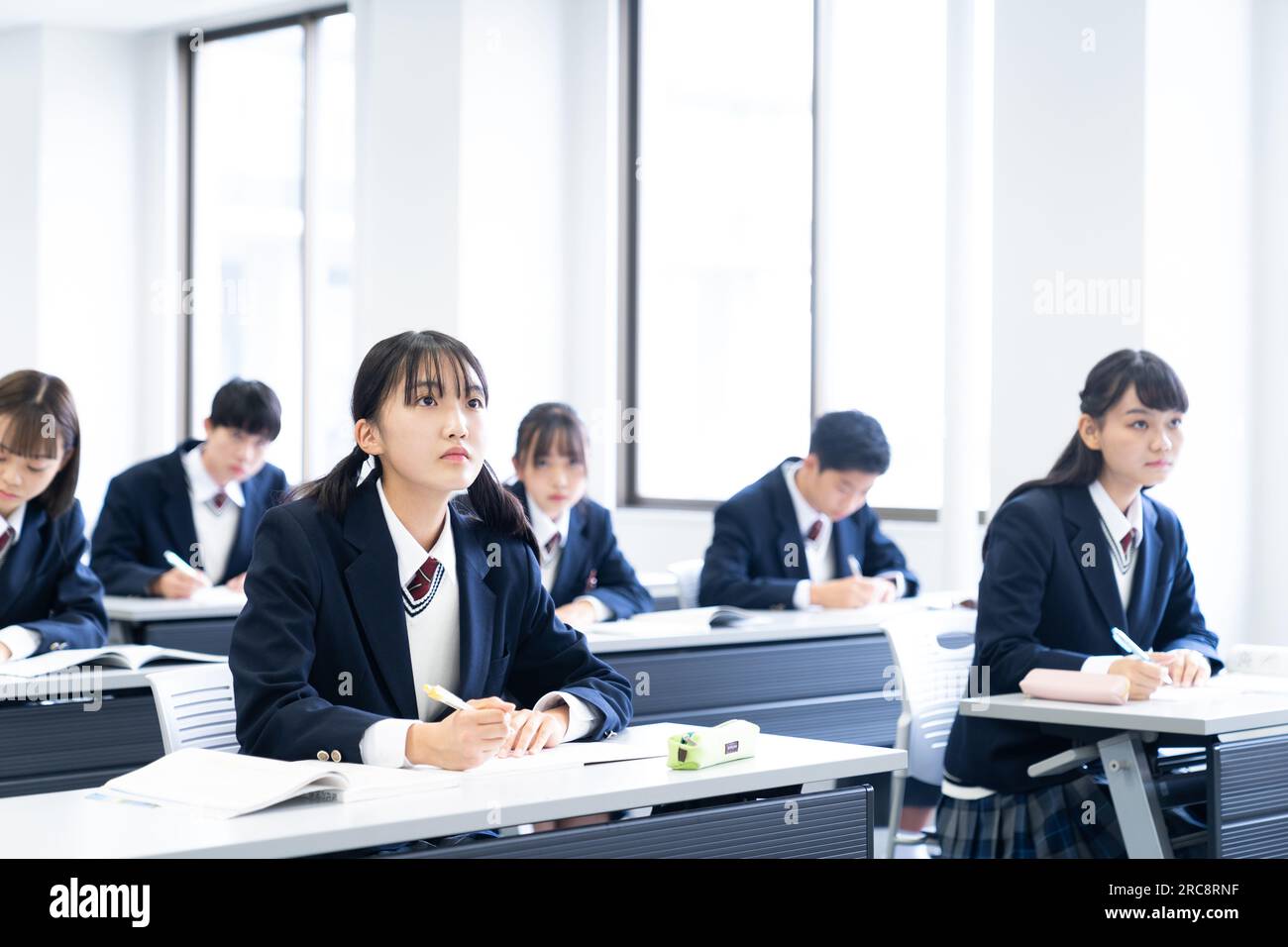 Students taking classes Stock Photo - Alamy