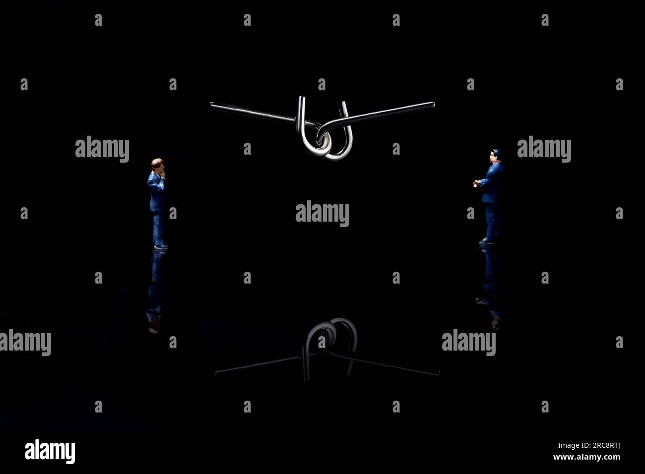 Wheel of Wisdom and Businessman Stock Photo - Alamy