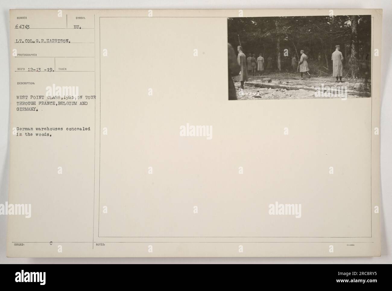 West Point Class of 1921 visiting Europe during World War One. LT. COL ...