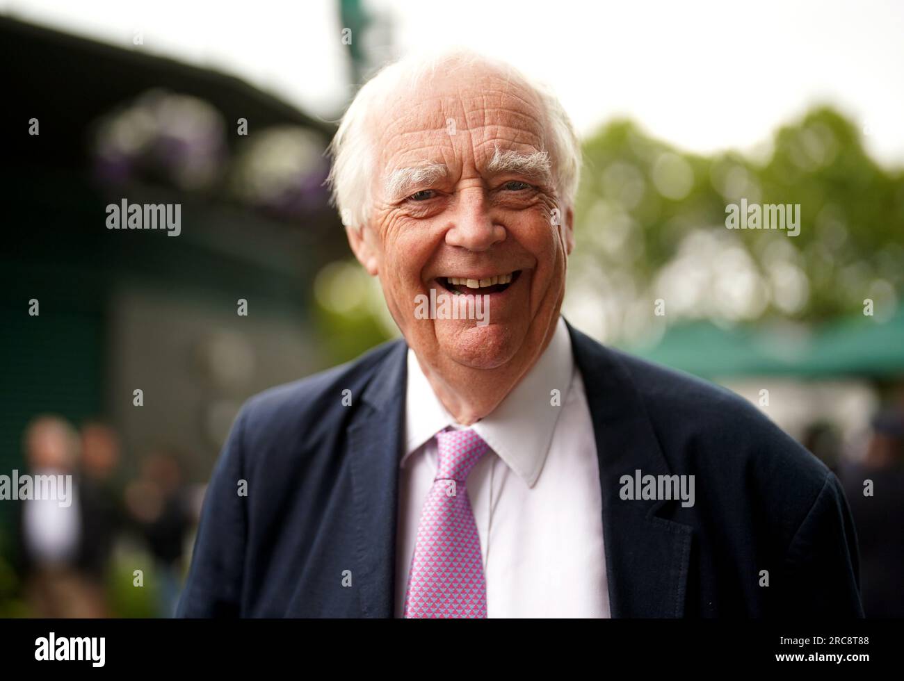 Sir Tim Rice arriving on day eleven of the 2023 Wimbledon Championships ...