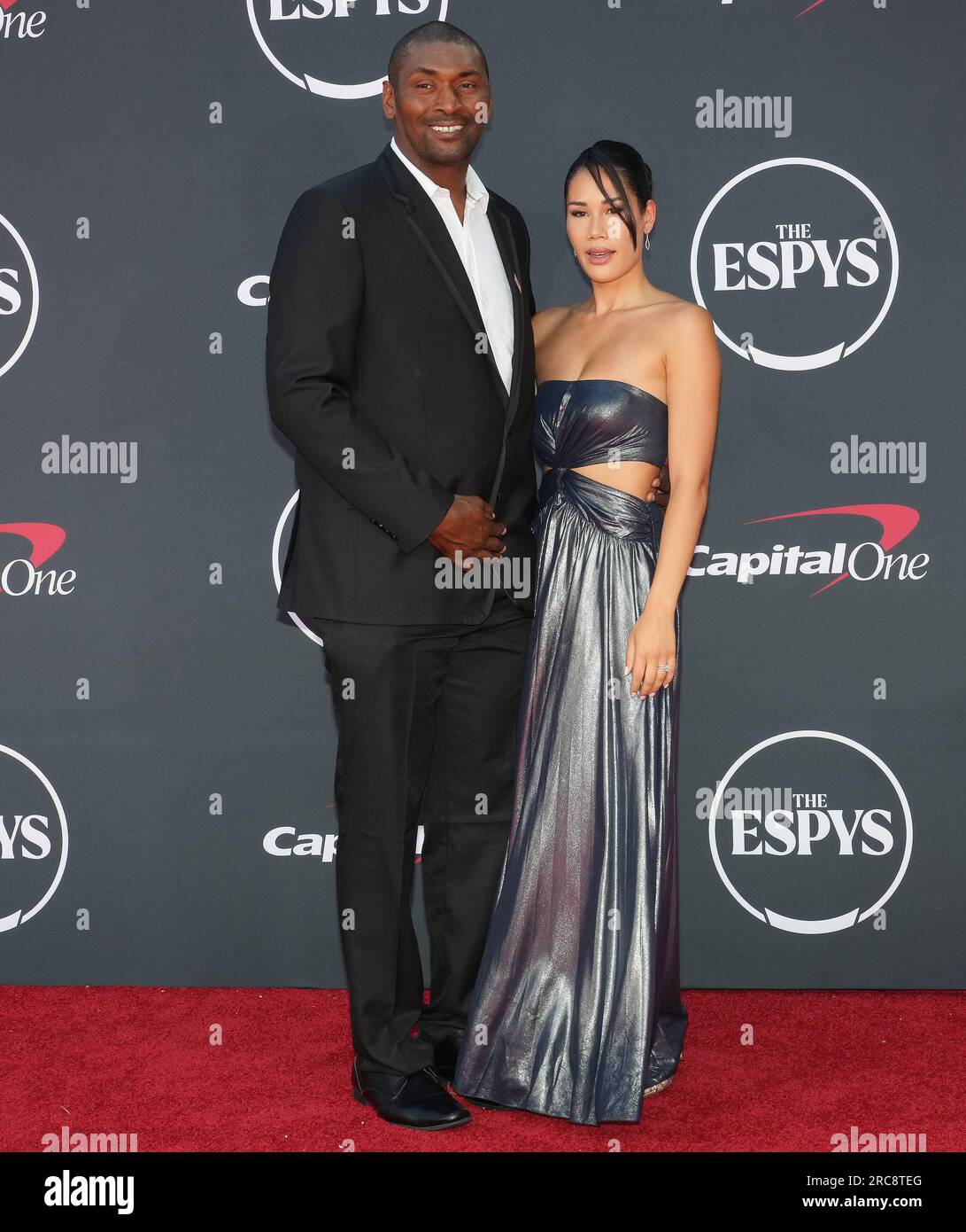 Los Angeles, USA. 12th July, 2023. (L-R) Metta Sandiford-Artest and ...