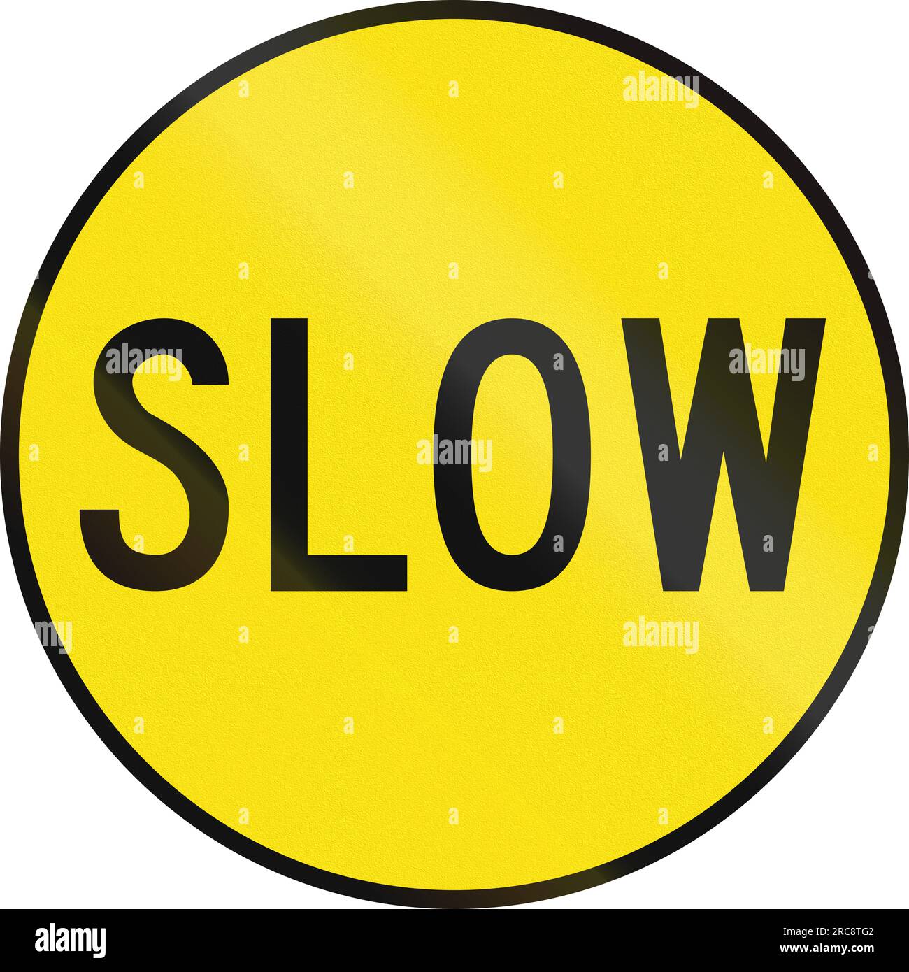 An Australian temporary roadwork sign - Slow Stock Photo - Alamy