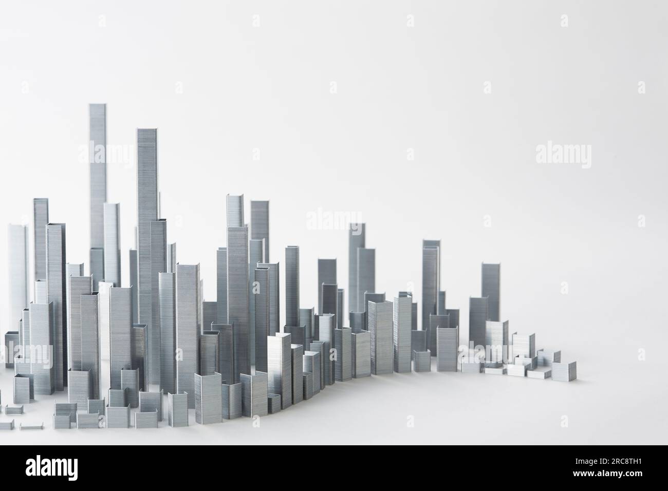 Buildings made of staple needles Stock Photo - Alamy