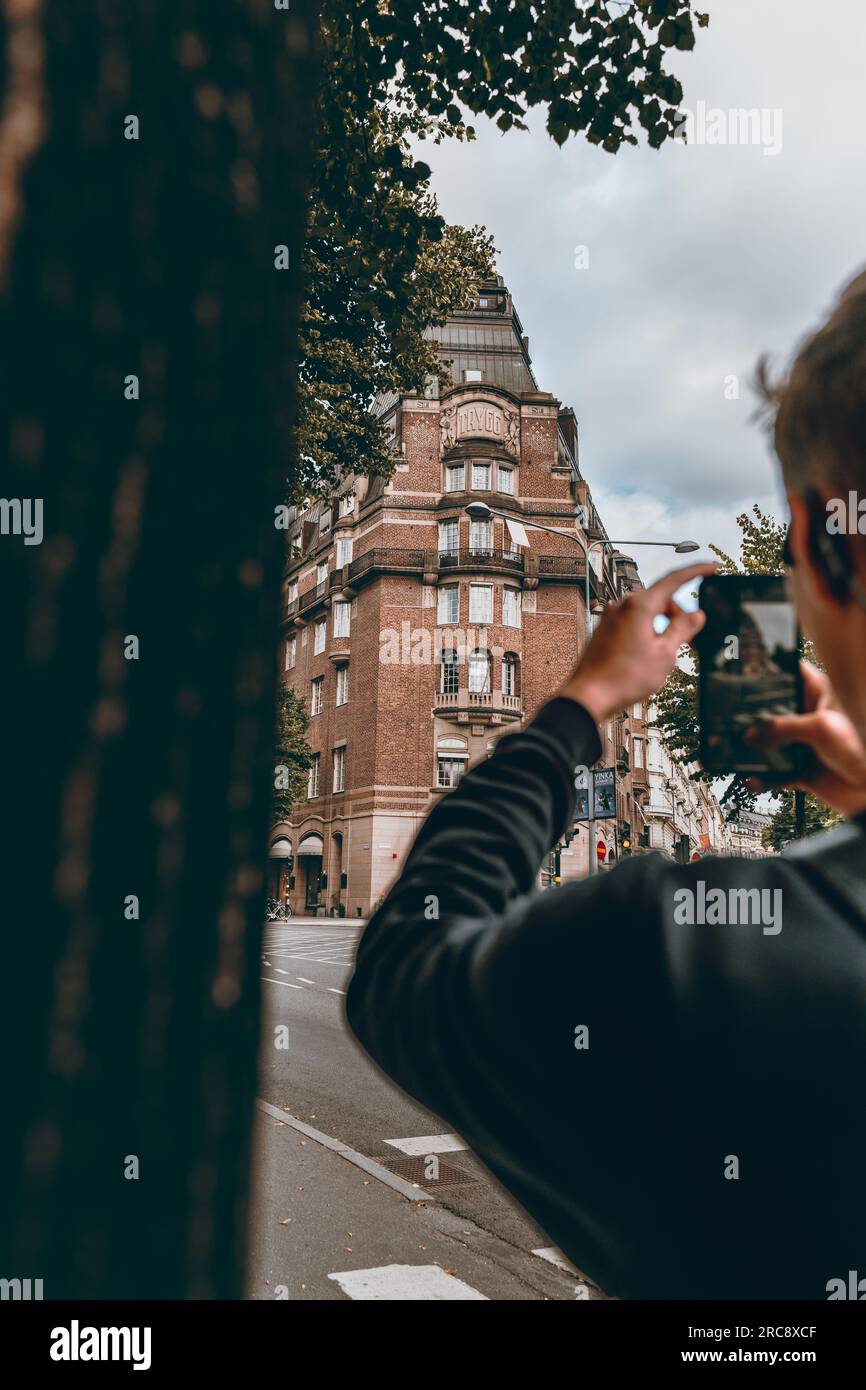 Using a smartphone to take pictures Stock Photo - Alamy
