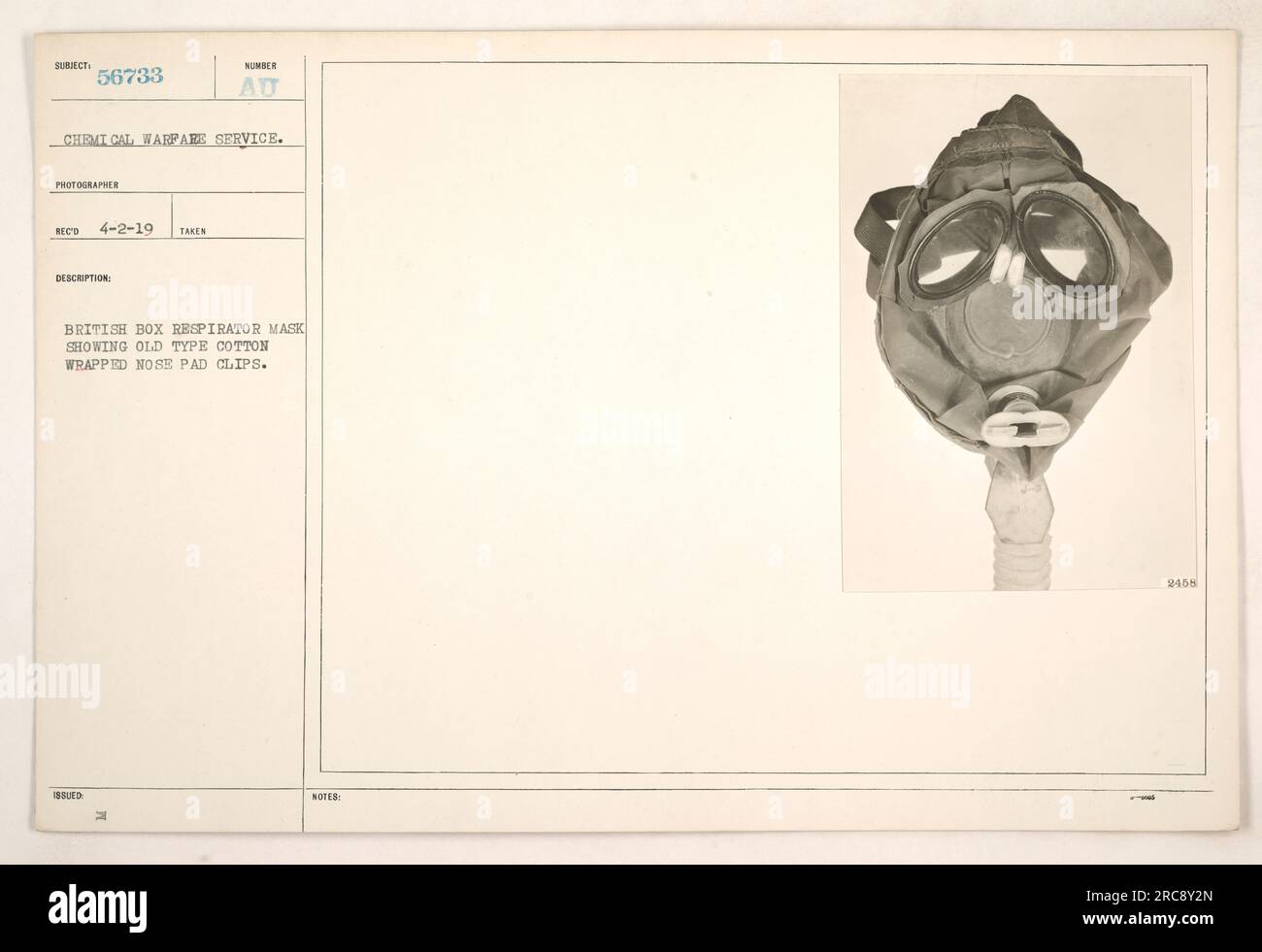 British box respirator mask with old style cotton wrapped nose pad ...