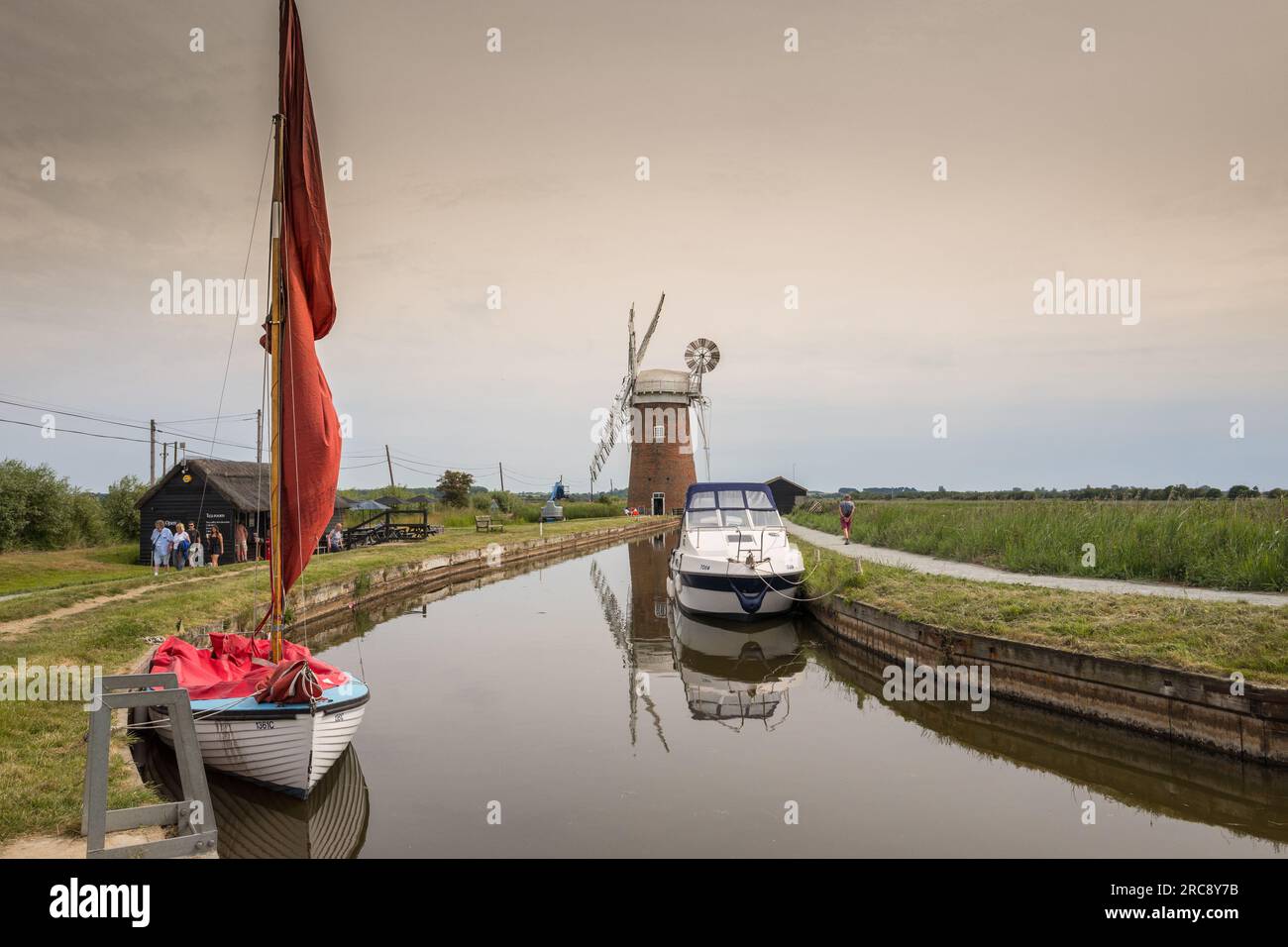 Horsey Windpump or drainage windmill on the norfolk broads Stock Photo ...