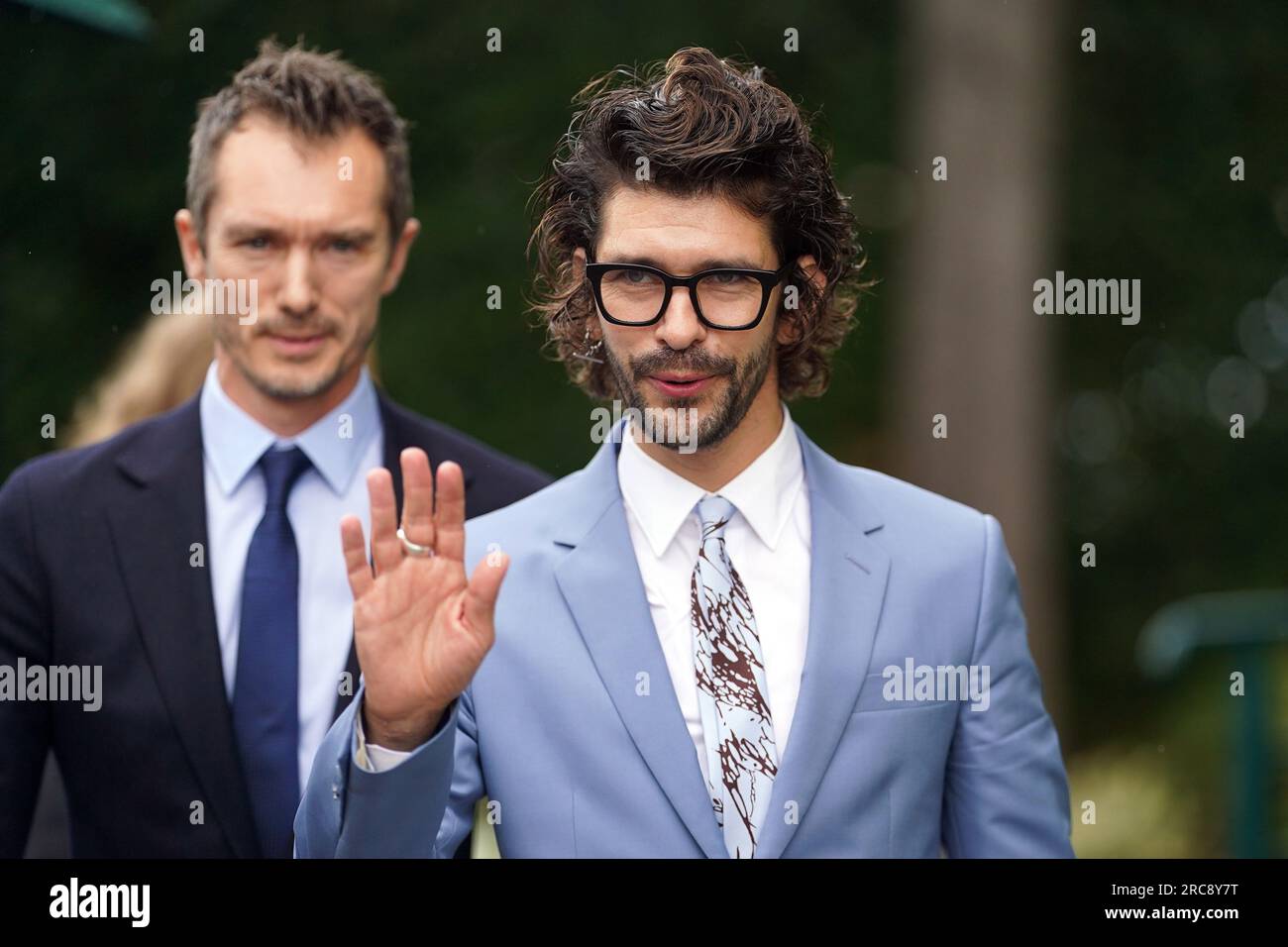 Ben Whishaw and James Whishaw (left) arriving on day eleven of the 2023 ...
