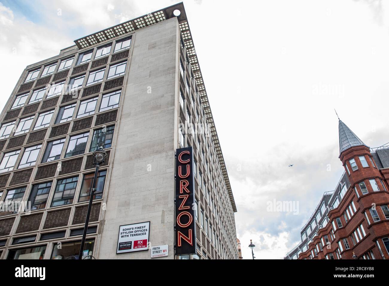 London, UK. 8th July, 2023. A sign outside the Curzon Soho cinema is ...