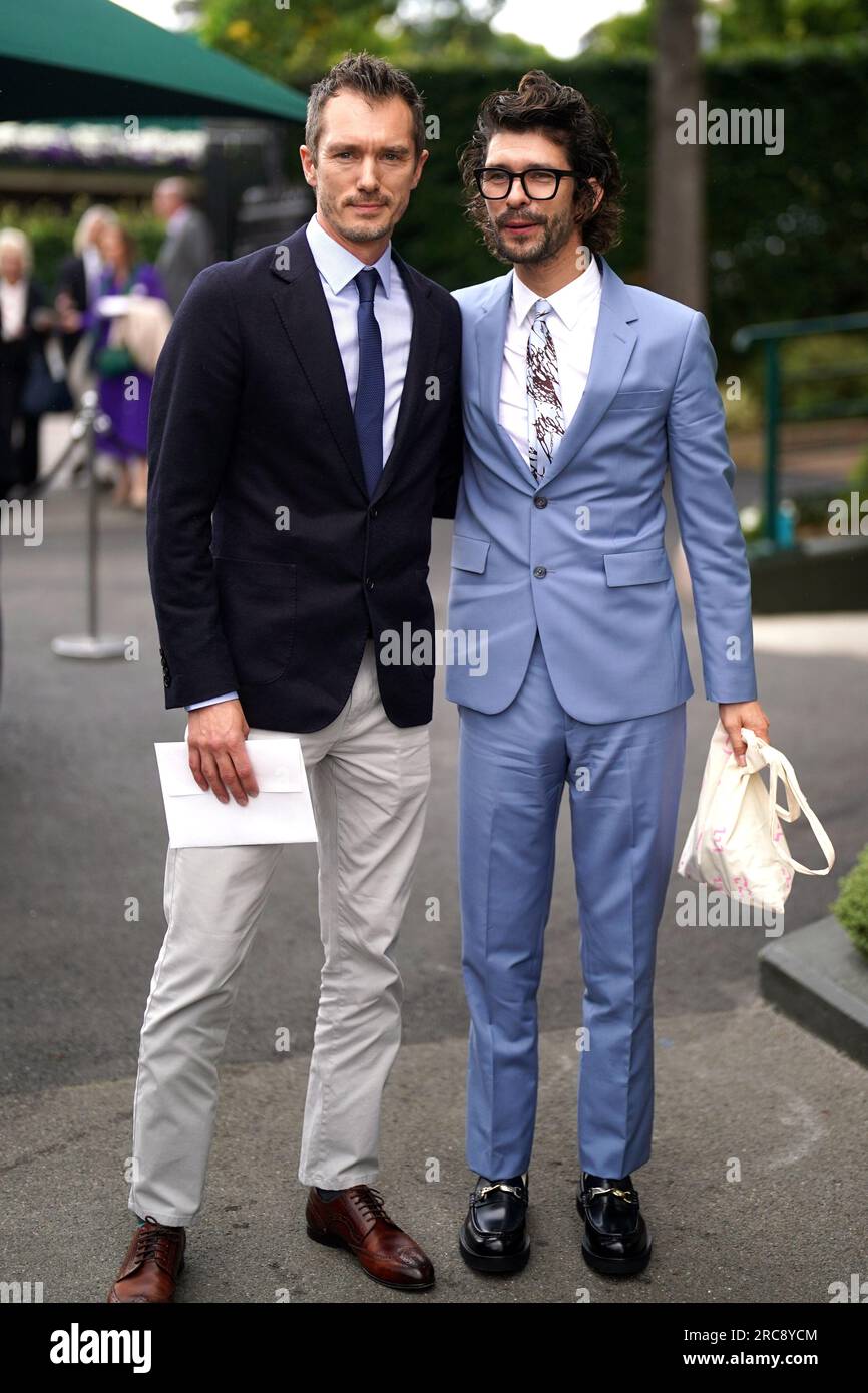 Ben Whishaw and James Whishaw (left) arriving on day eleven of the 2023 ...