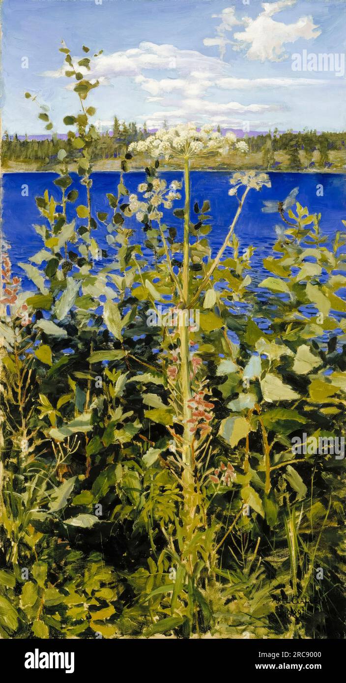 Akseli Gallen-Kallela, Wild Angelica, painting in oil on canvas, 1889 ...