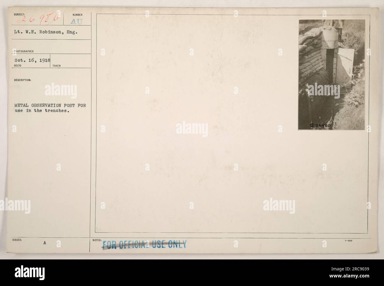 American soldiers constructing a metal observation post for use in the ...