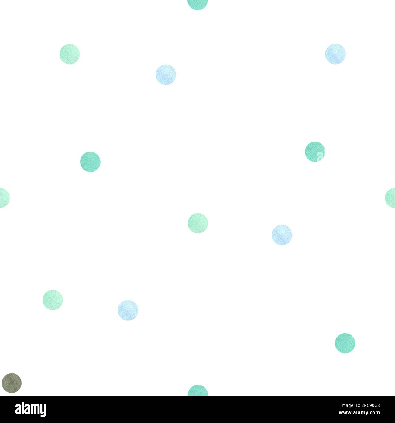 Colorful pattern of circles, polka dots, spots made in watercolor ...
