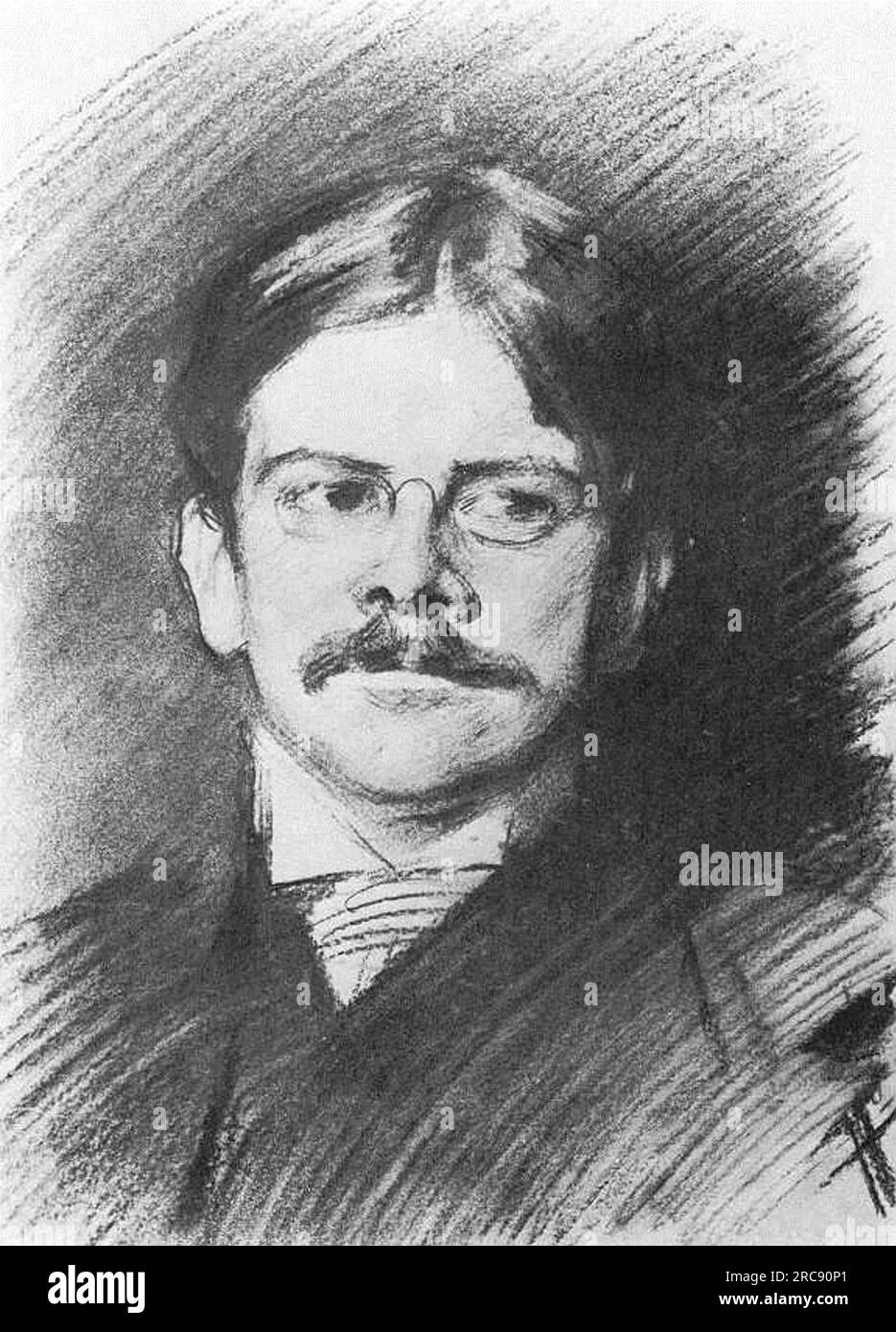 Drawing of Edwin Austin Abbey 1888 by John Singer Sargent Stock Photo ...