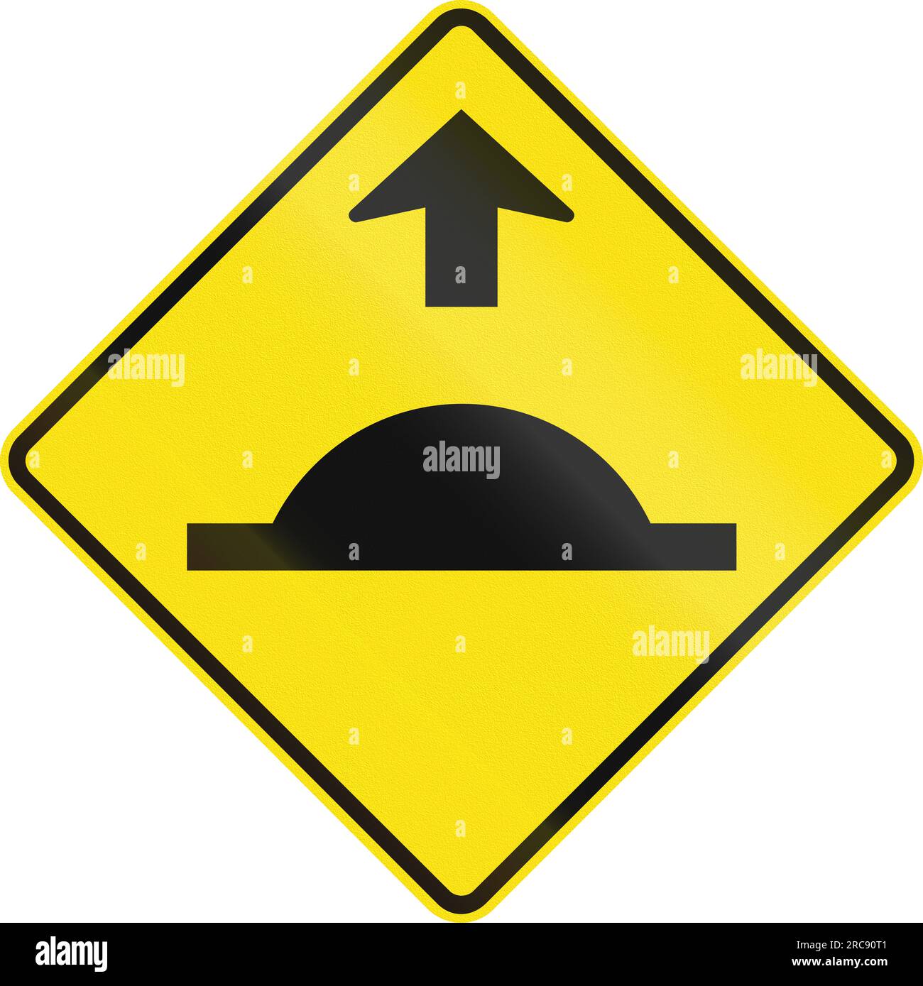 Warning road sign in Australia - Road bump Stock Photo - Alamy