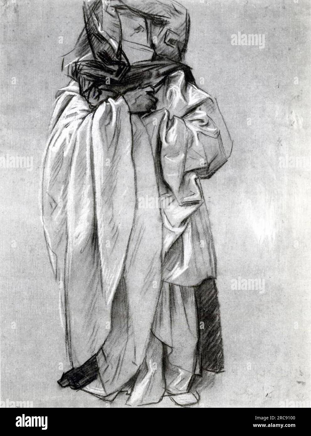 Study of Ezekiel for Frieze of the Prophets 1891 by John Singer Sargent ...