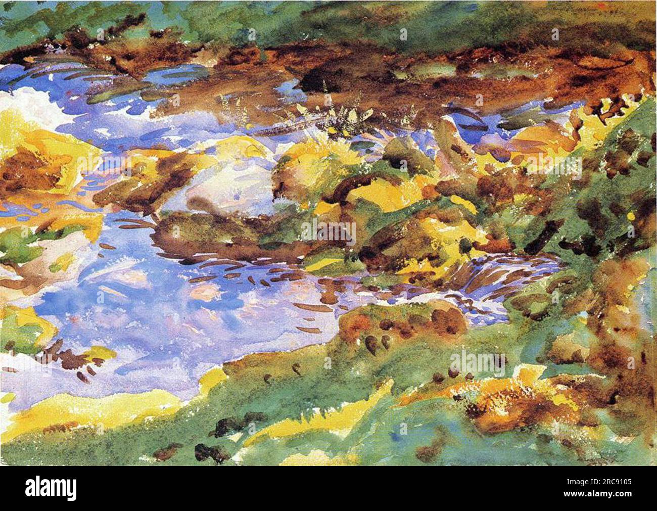 The Alps Val D'Aosta, Purtud 1891 by John Singer Sargent Stock Photo ...