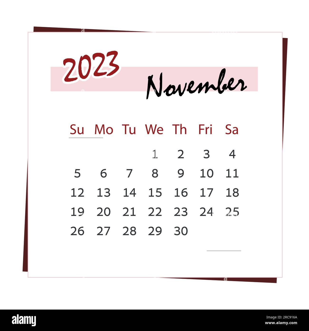 Month Of November Calendar