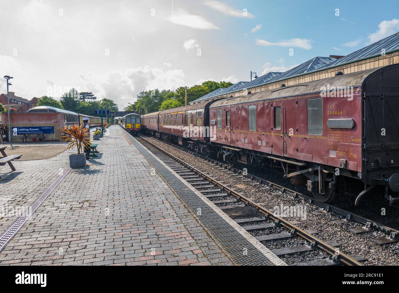 the preserved historic victorian railway station at Sheringham, Norfolk ...